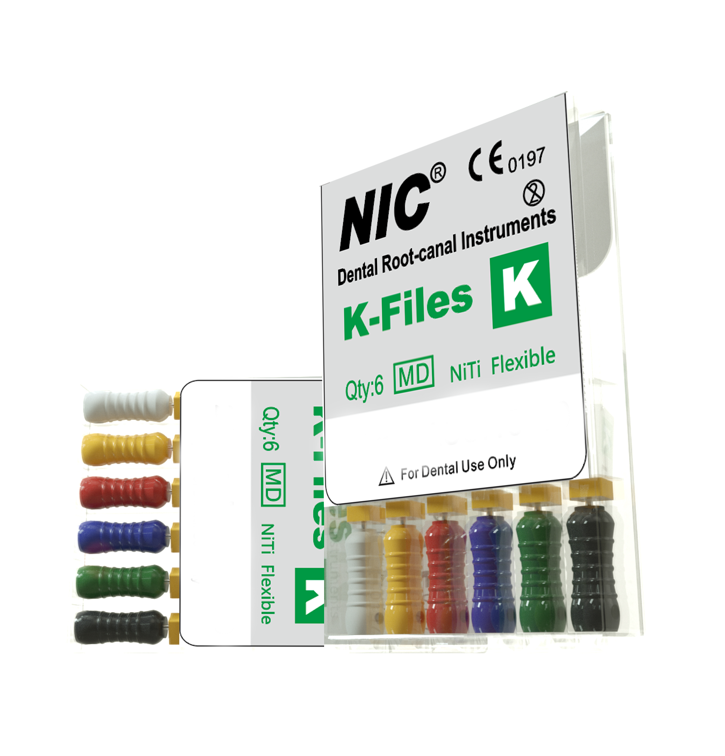 NIC Hand K-File NiTi ISO 6-60 6/Pk | EBIKO Dental